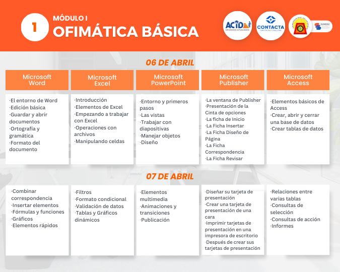 Curso: Ofimática básica – DIPLOMADOS ACID