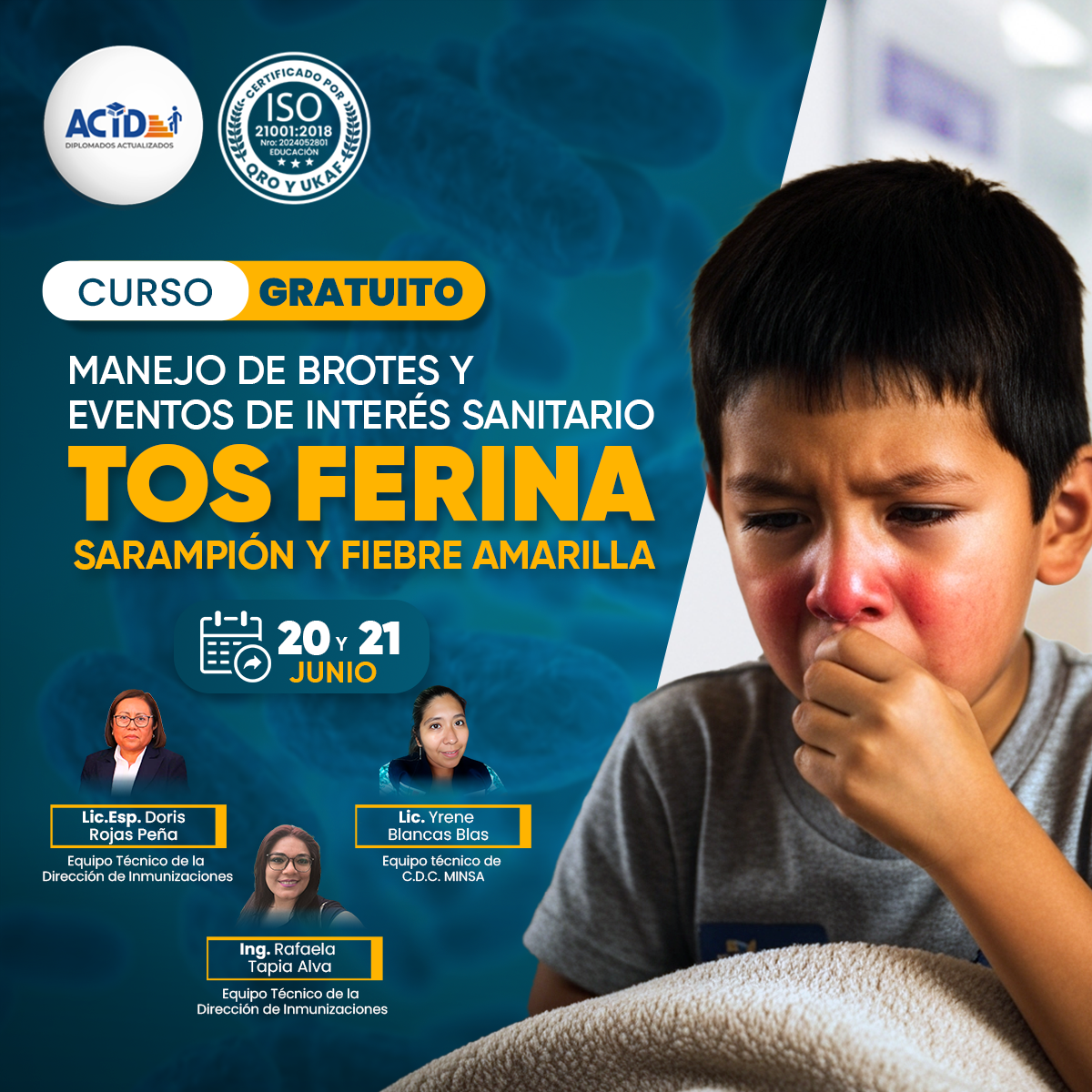 CURSO GRATUITO: Tos ferina, sarampión y fiebre amarilla – DIPLOMADOS ACID